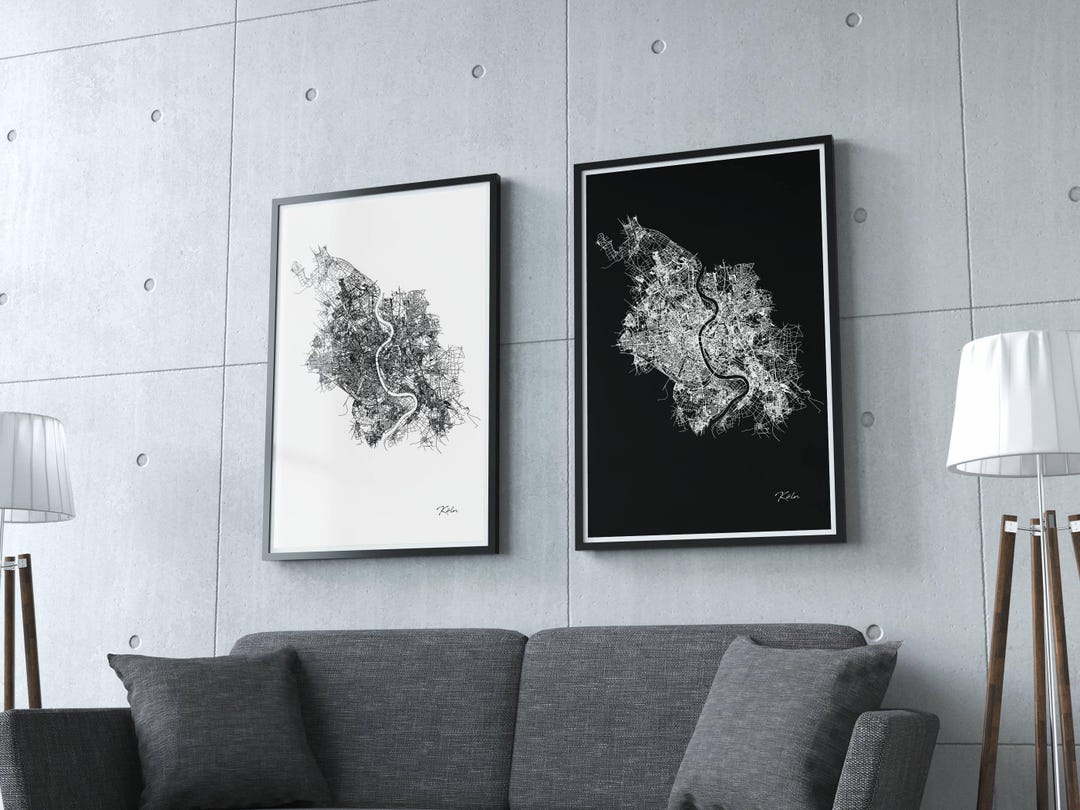 Cologne City Poster, Pencil Drawing Minimalist Art, Printable Digital ...