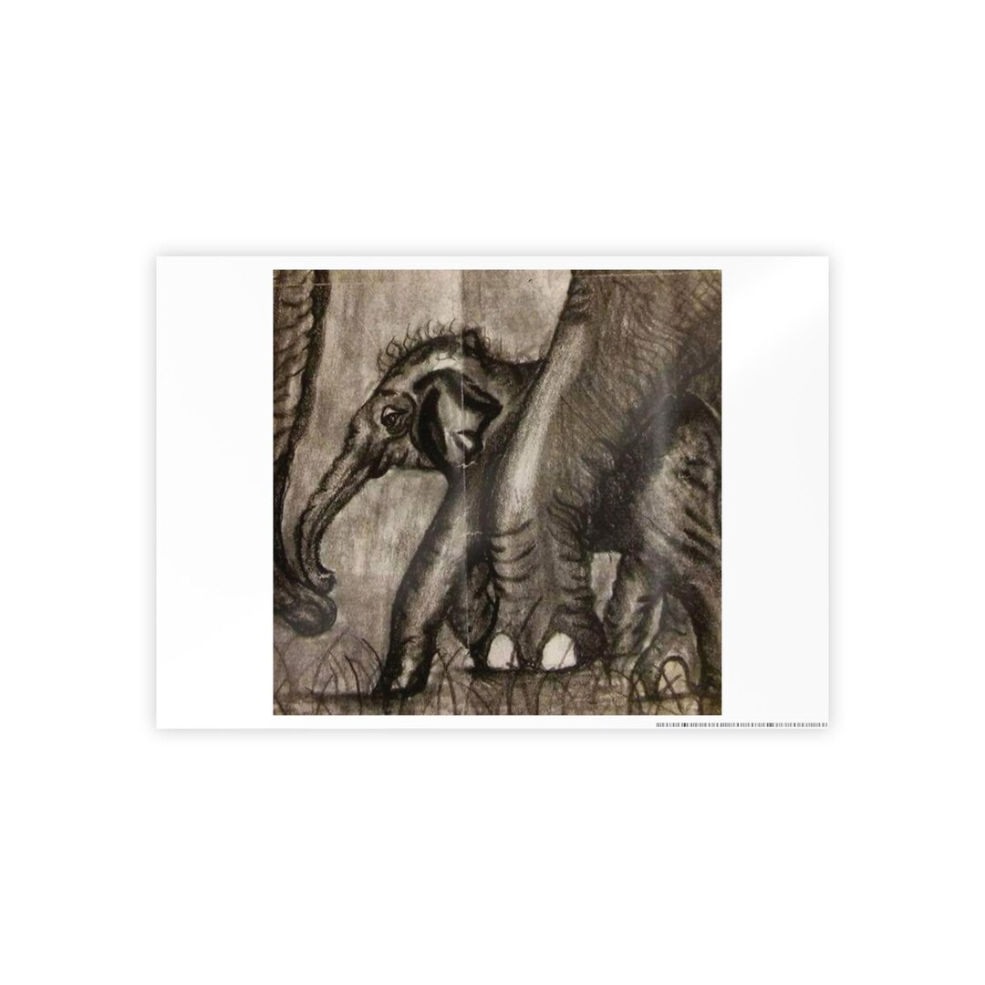 Lil Ella the Elephant Poster Print, Nursery Wall Art, Kids Room Decor ...