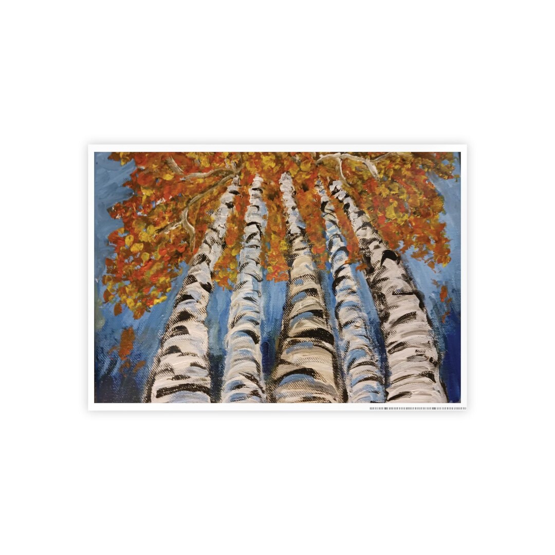 Autumn Leaves Poster: Falling Wind Trees, Soft Warm Rhythm - Etsy