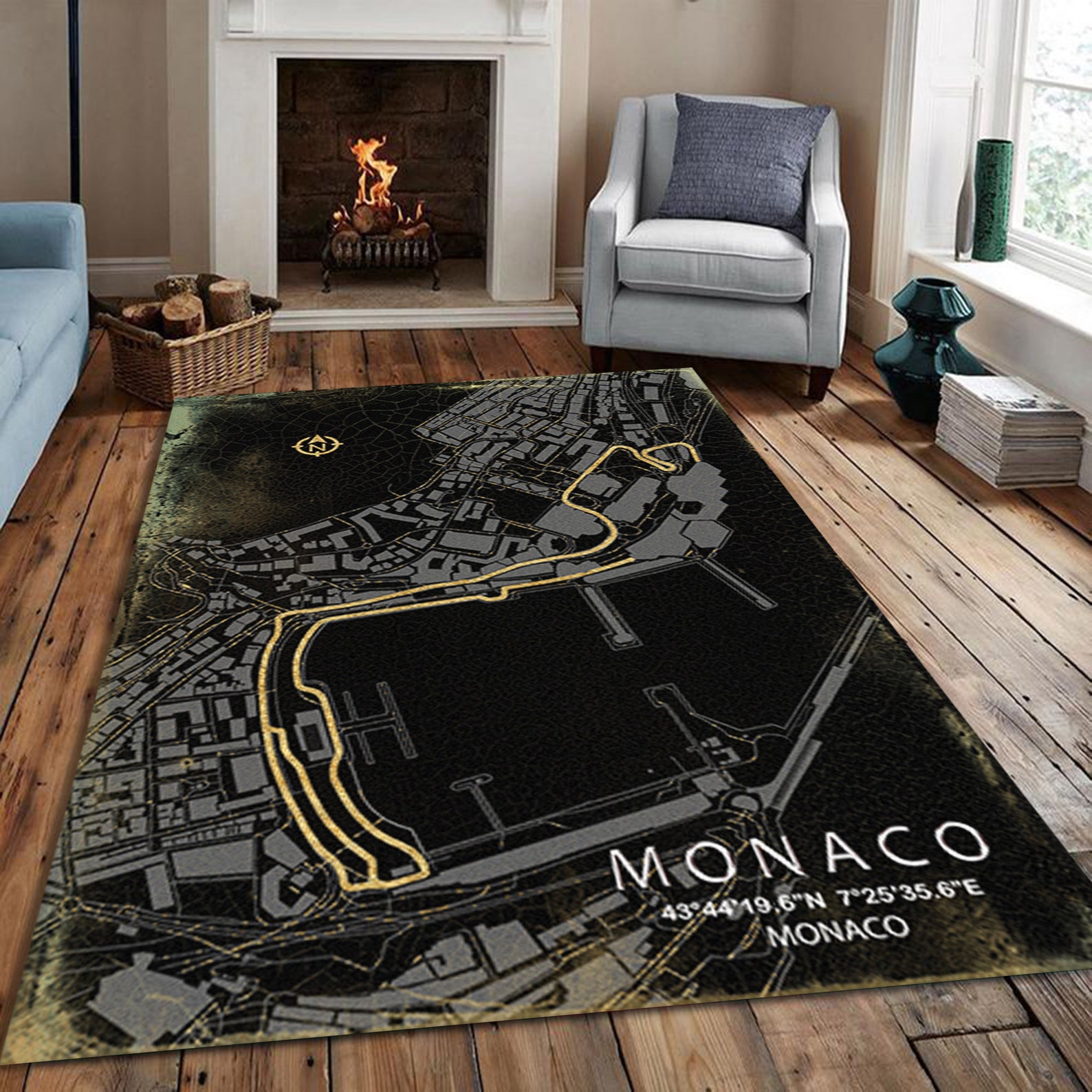 Monaco circuit F1 Track Map Rug Formula 1 Track Sports | Etsy