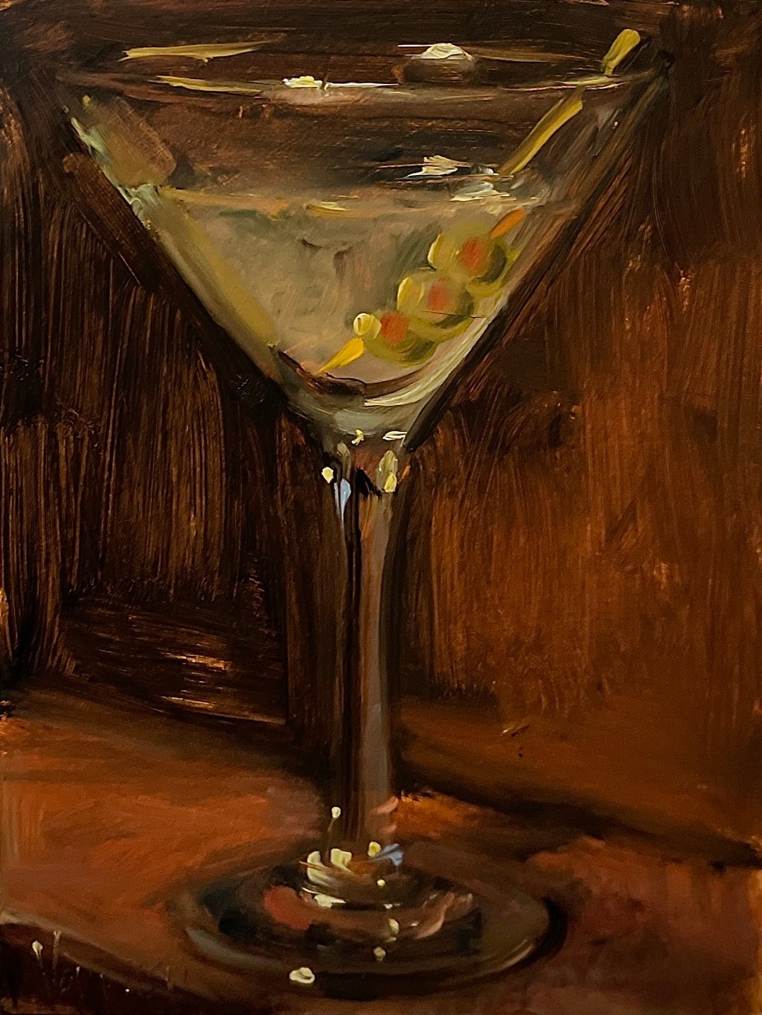 Dirty Martini - NOAH VERRIER Original Still Life Oil Painting, Signed ...