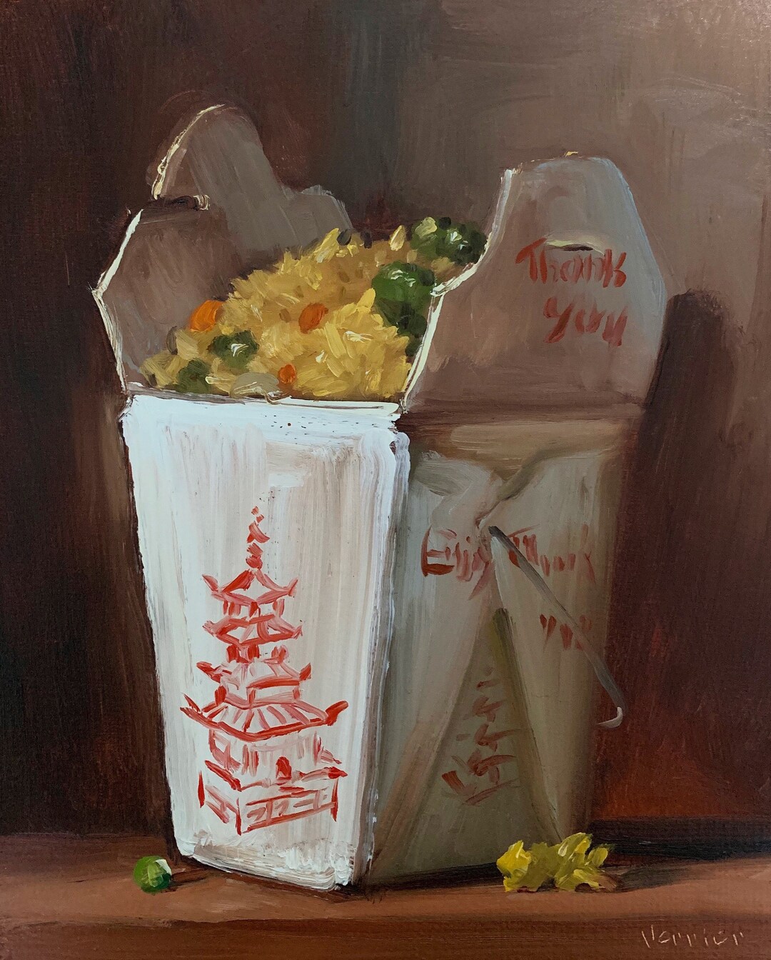 Fried Rice - NOAH VERRIER Original Still Life Oil Painting, Signed Fine ...