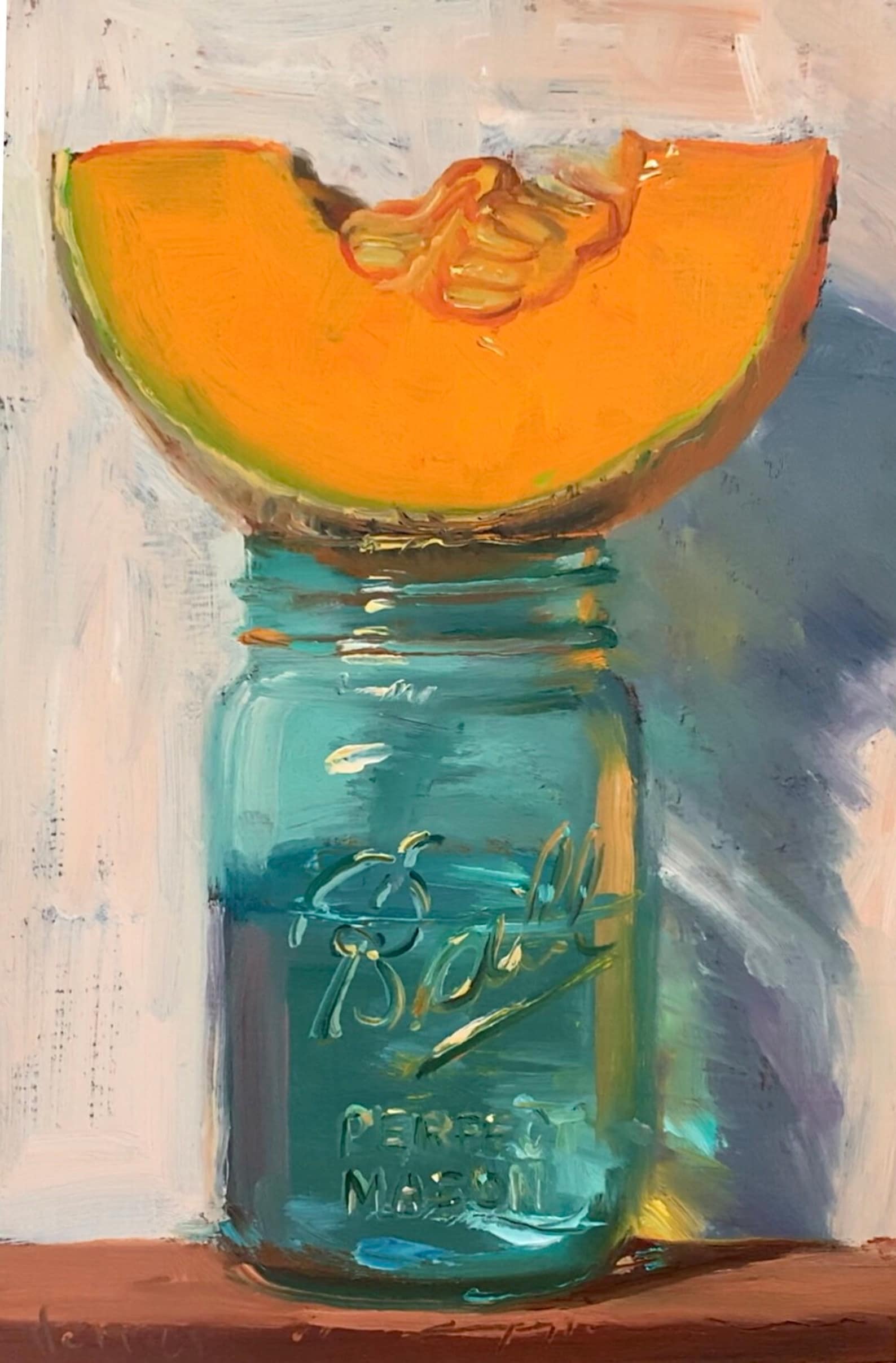 Cantaloupe & Jar of Water (vintage) - NOAH VERRIER Original Still Life ...