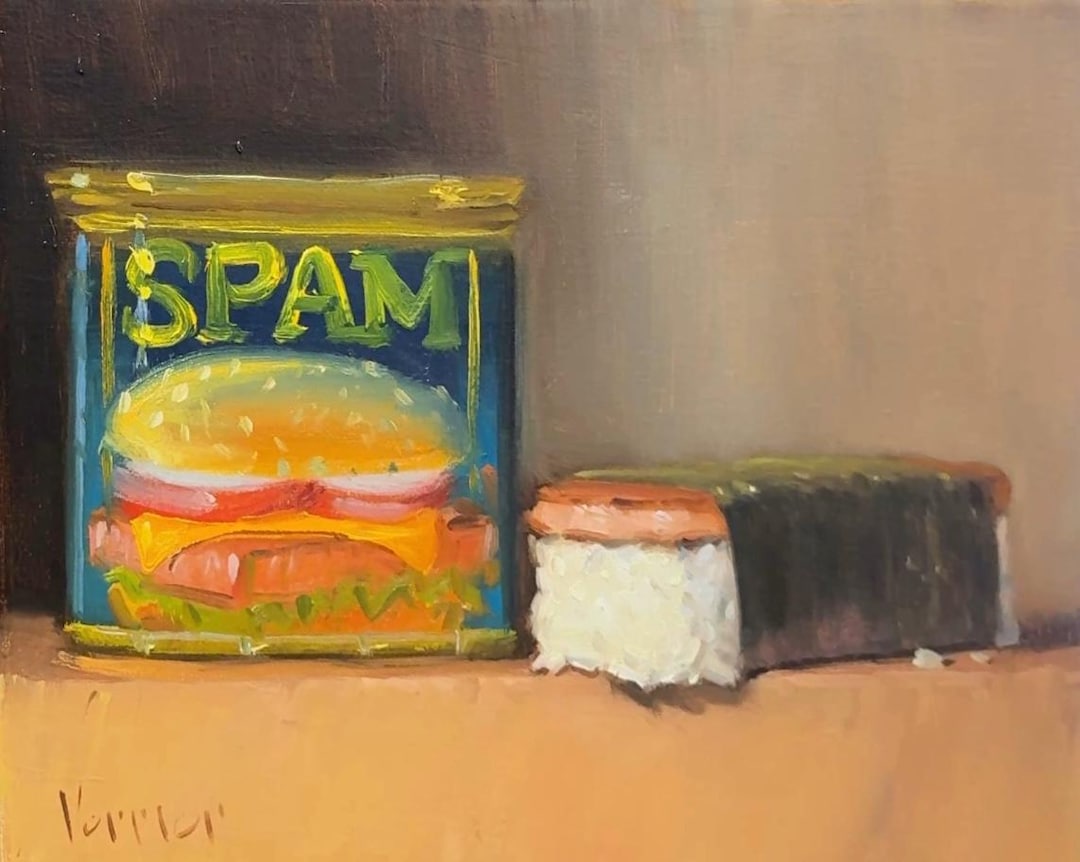 SPAM Musubi - NOAH VERRIER Original Still Life Oil Painting, Signed ...