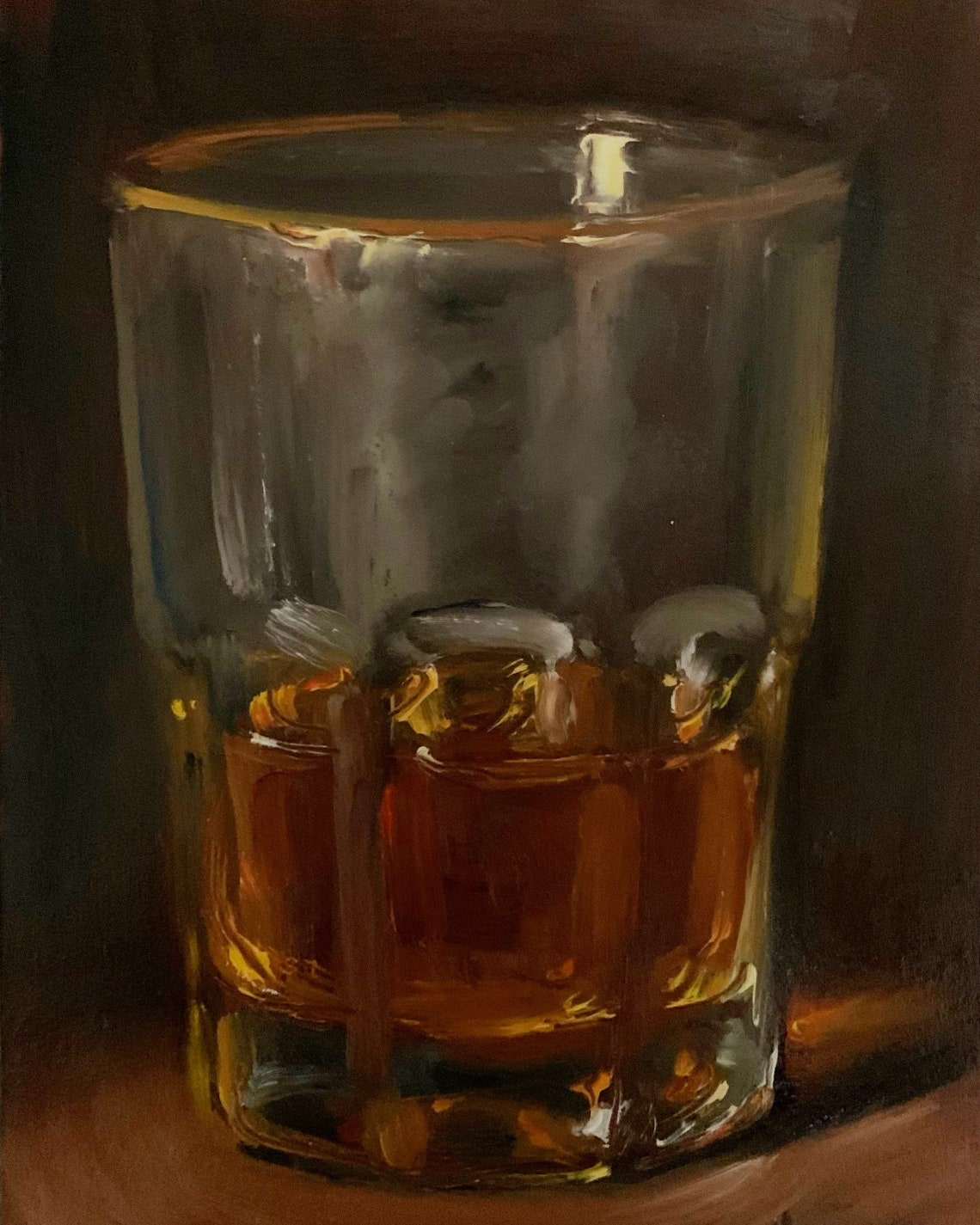 Glass of Whiskey No2 - NOAH VERRIER Original Still Life Oil Painting ...