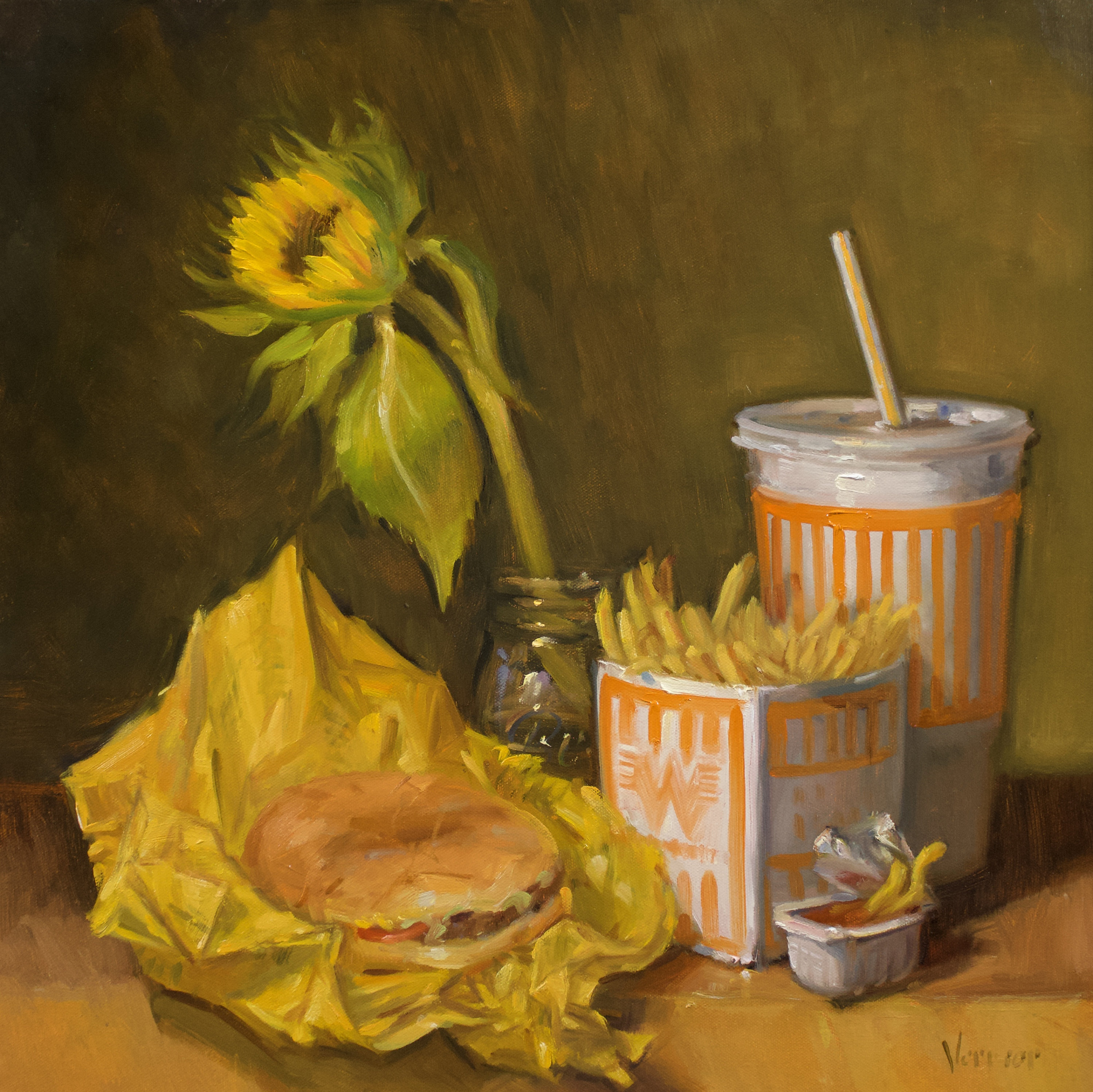 Whataburger 20x20 - NOAH VERRIER Original Still Life Oil Painting ...