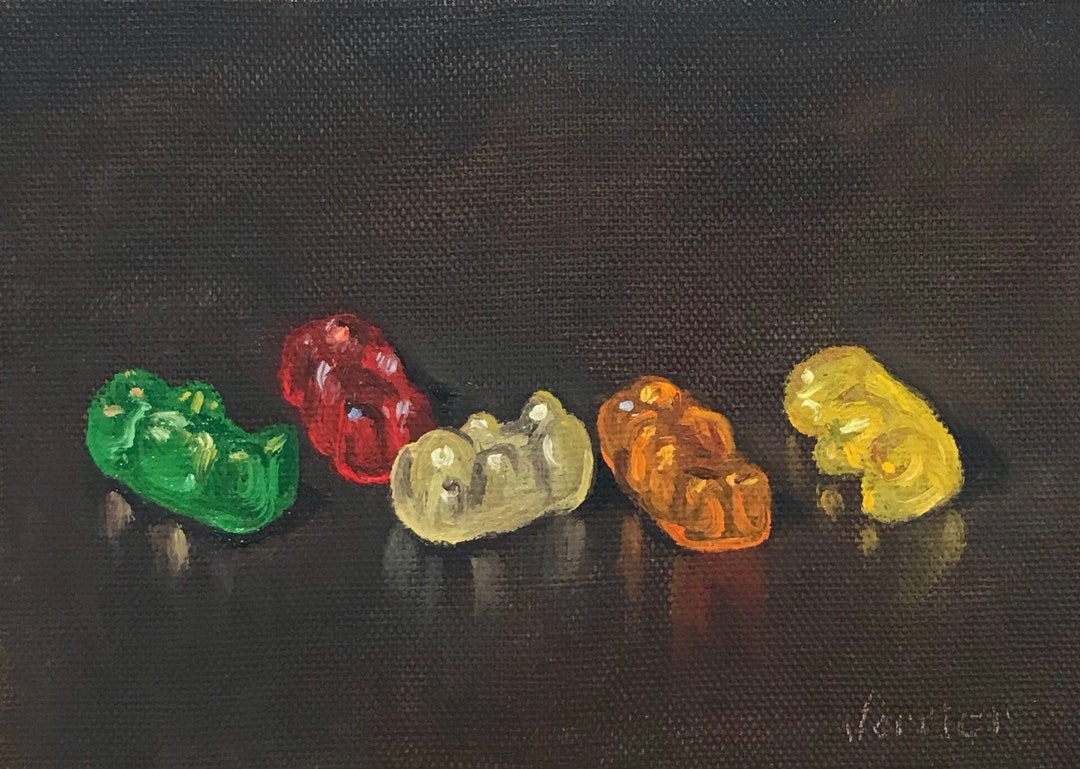Gummy Bears - NOAH VERRIER Original Still Life Oil Painting, Signed ...