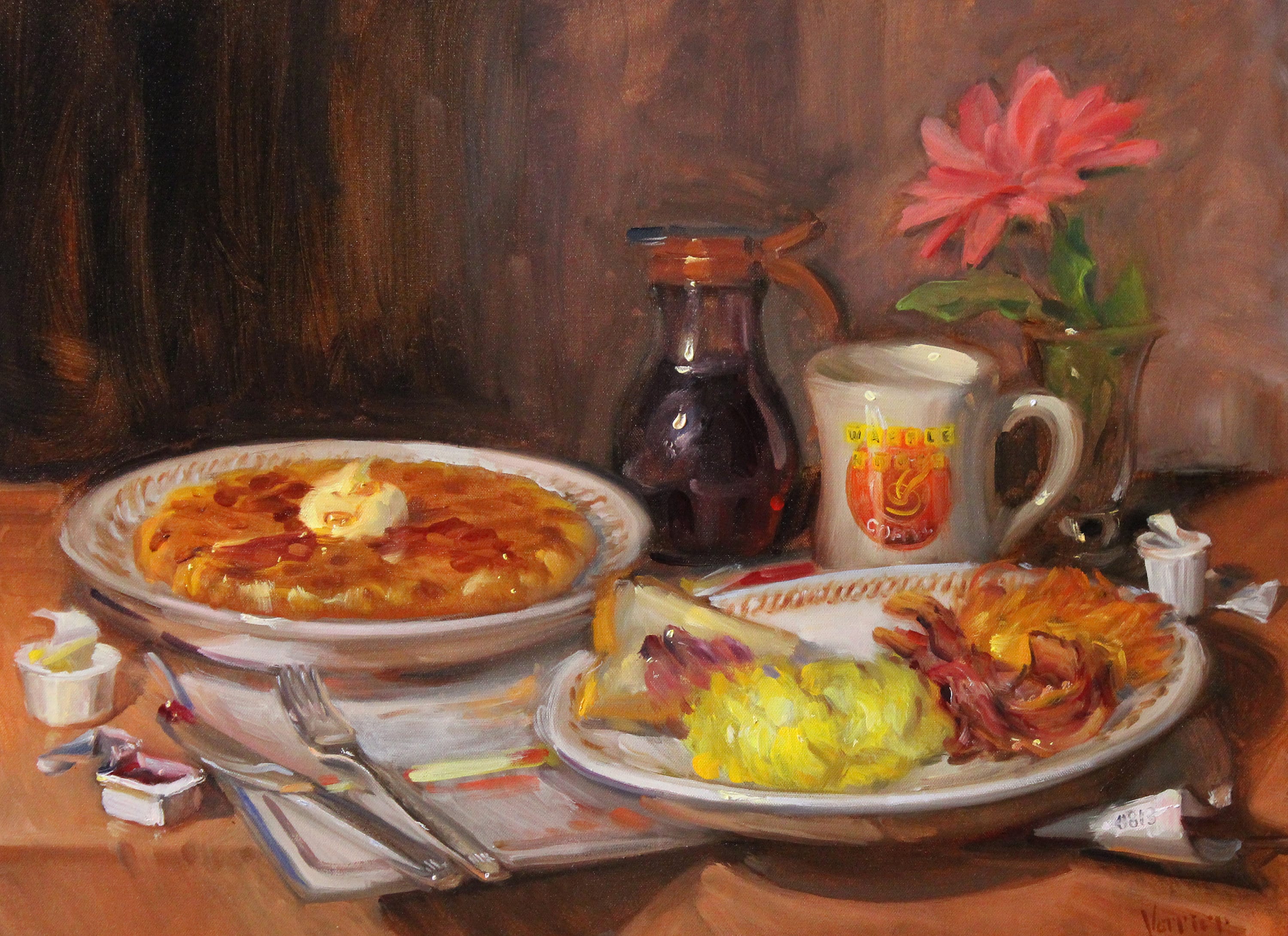 Waffle House - NOAH VERRIER Original Still Life Oil Painting, Signed ...