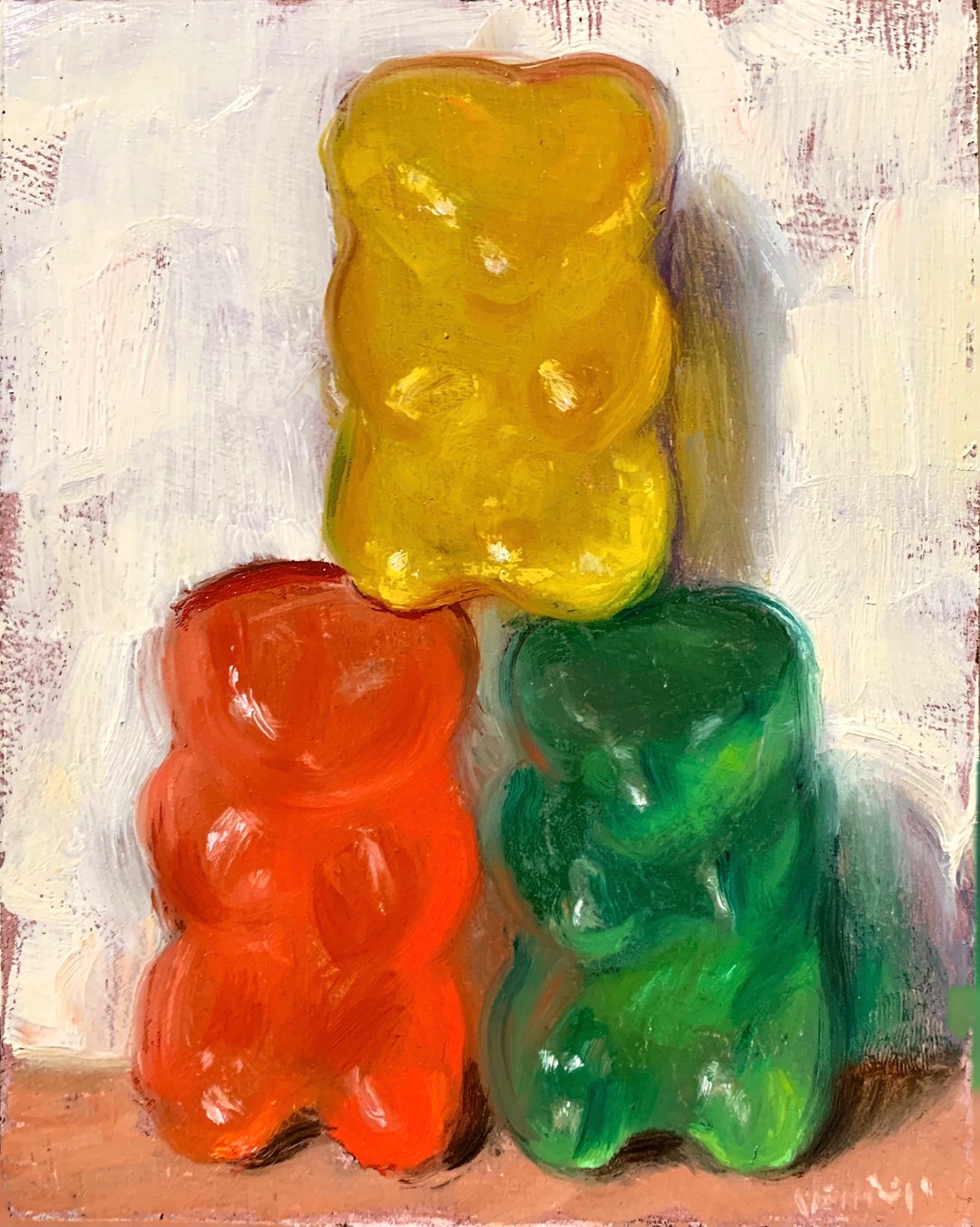 Three Gummy Bears - NOAH VERRIER Original Still Life Oil Painting ...