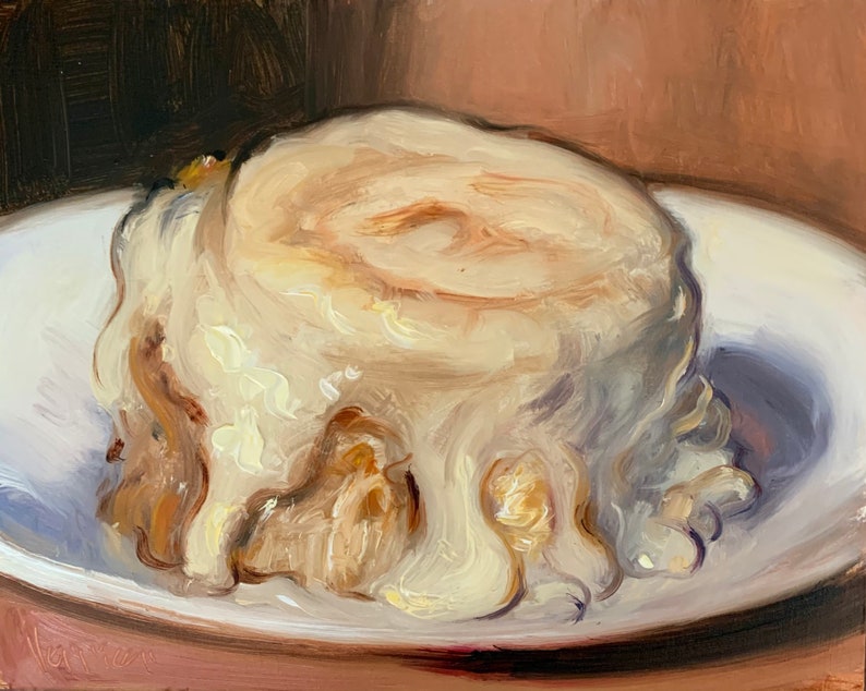 Cinnamon Roll - NOAH VERRIER Original Still Life Oil Painting, Signed ...