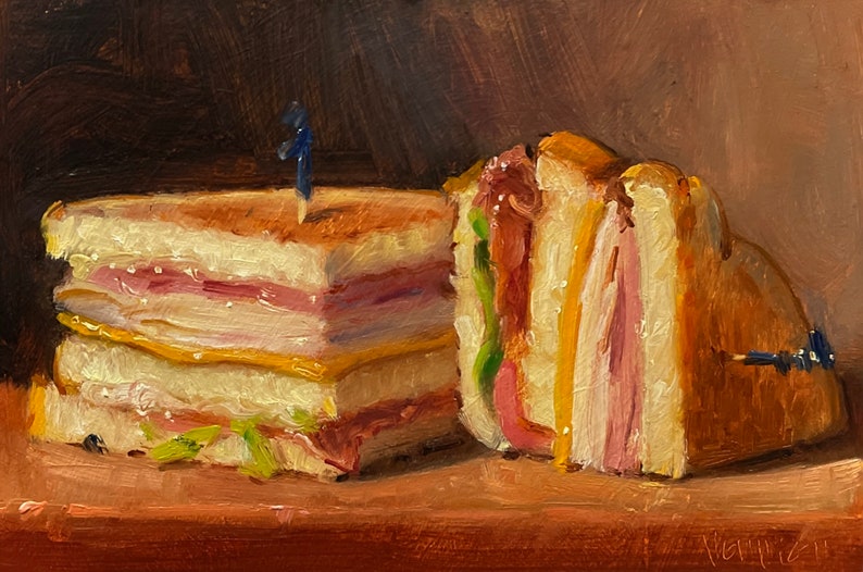 Club Sandwich - NOAH VERRIER Original Still Life Oil Painting, Signed ...