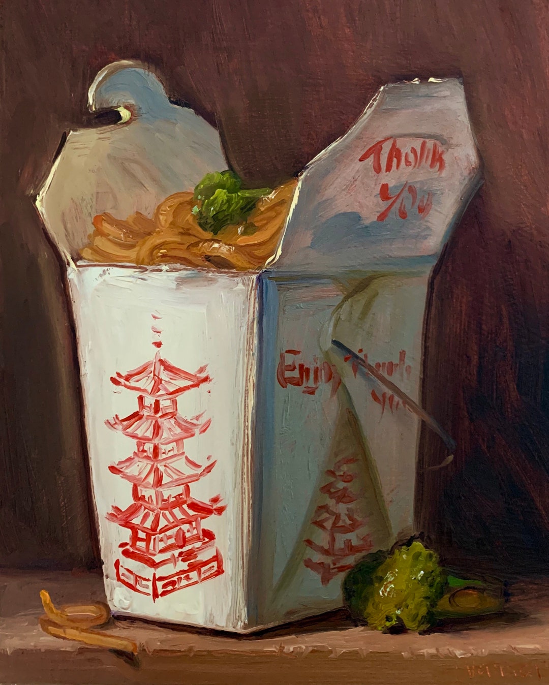 Lomein - NOAH VERRIER Original Still Life Oil Painting, Signed Fine Art ...