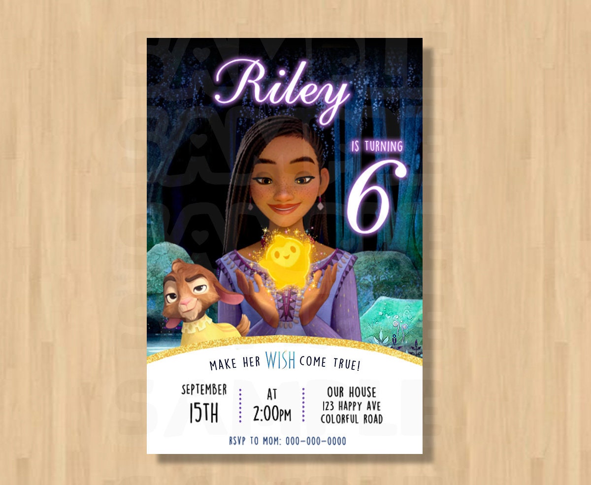 Wish Birthday Invitation Digital Invite Wish Movie Poster, Wish Movie ...