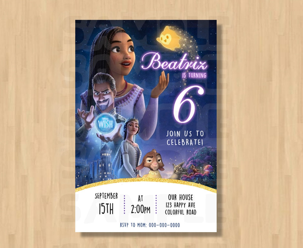 Wish Birthday Invitation Digital Invite Wish Movie Poster, Wish Movie ...