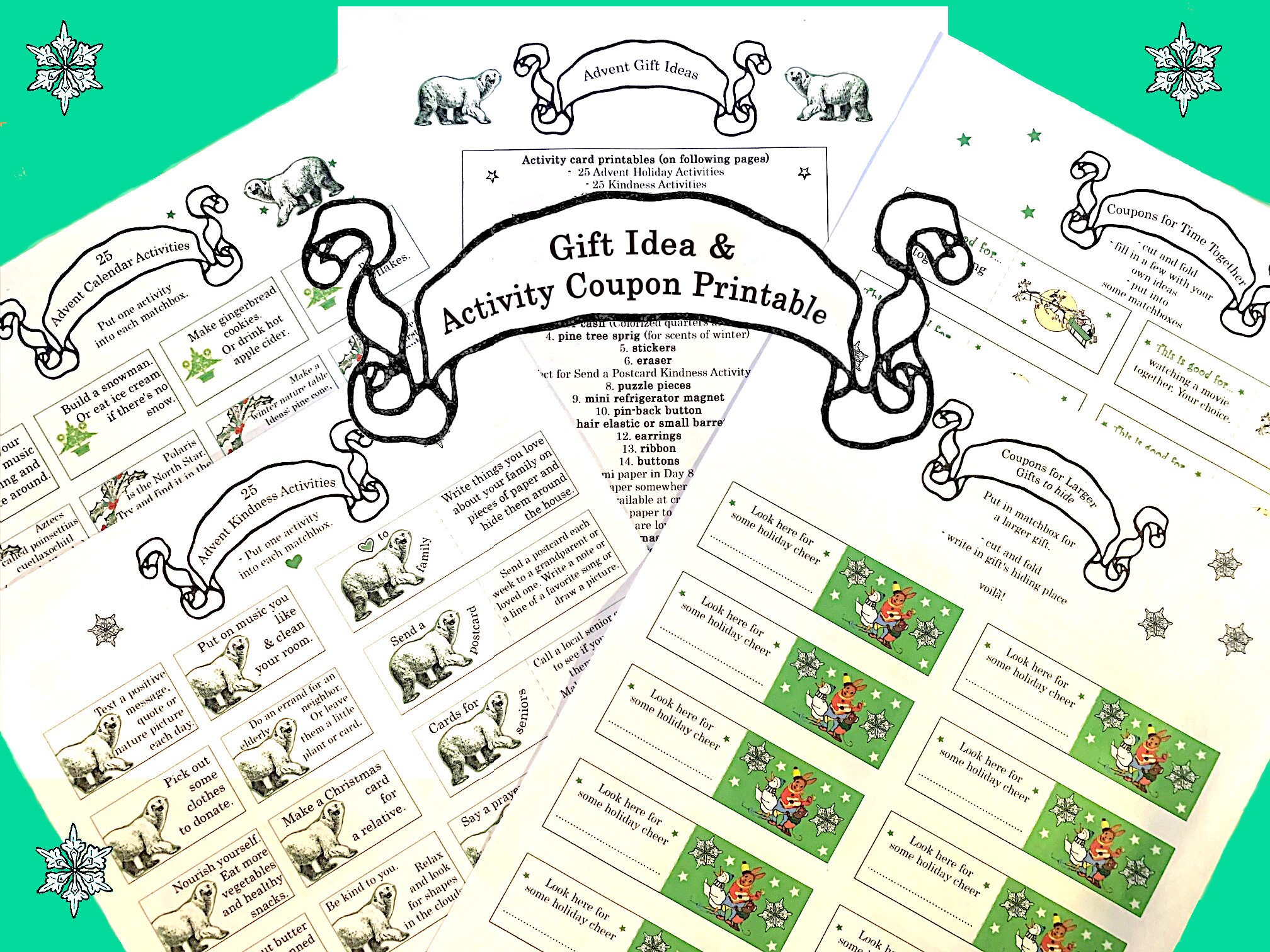 Advent Calendar Printable for All Includes Daily Winter/ Xmas Activity ...