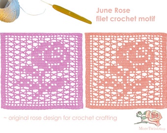 Vintage Filet Crochet Gown Yoke Pattern With A Rose Design Sleeves on ...