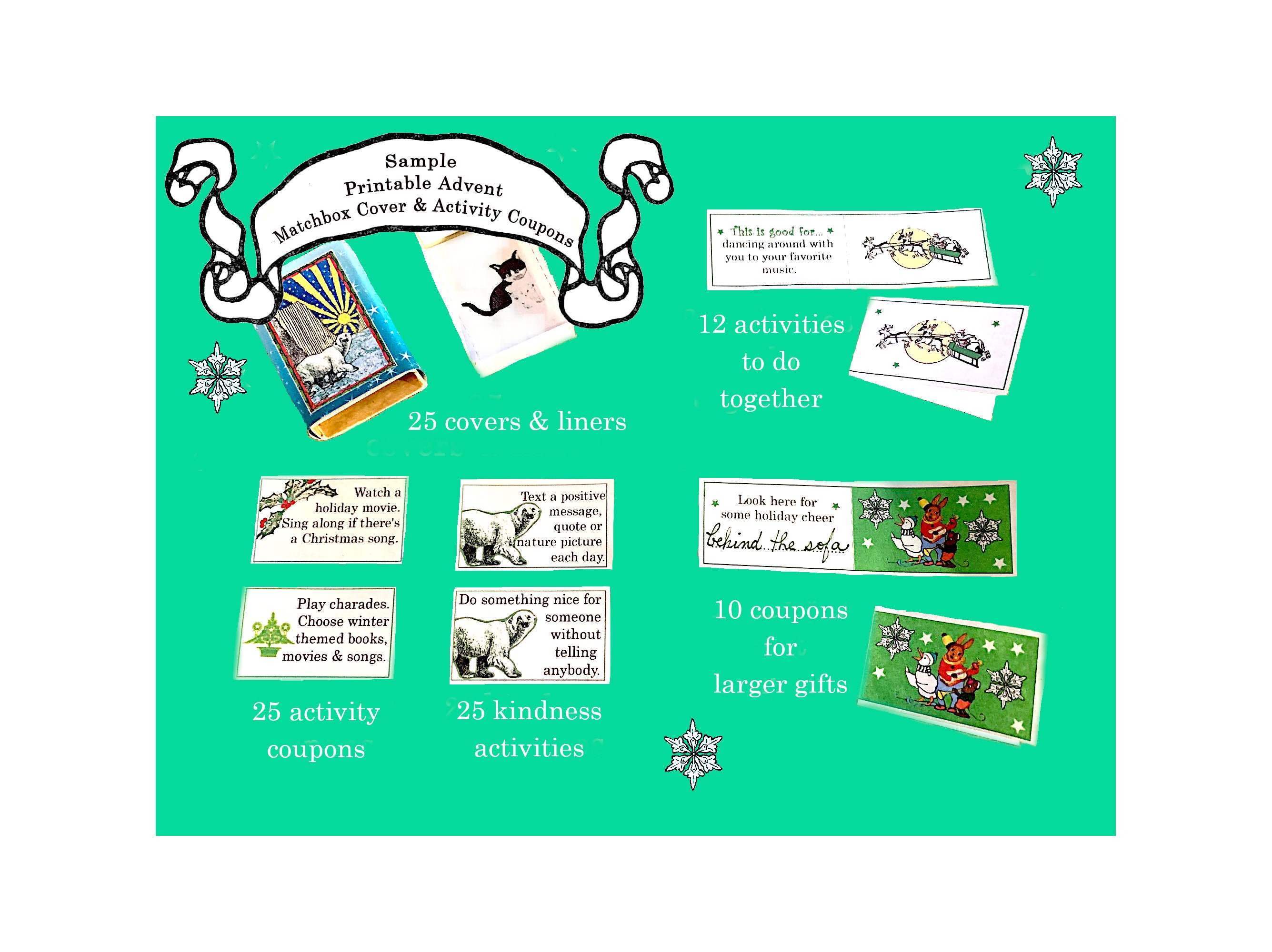 Advent Calendar Printable for All! Includes Daily Winter/ Xmas Activity ...