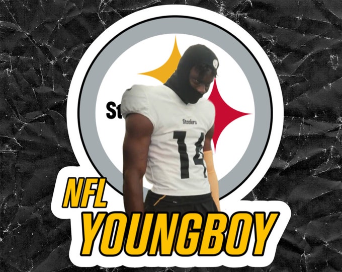 George Pickens "nfl Youngboy" Sticker Pittsburgh Steelers - Etsy