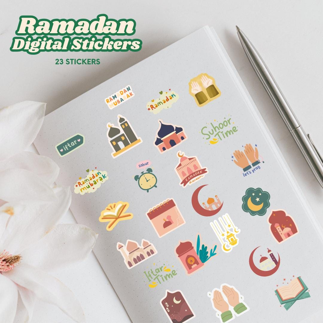 Ramadan Stickers Set | Iftar, Suhoor, Ramadan Mubarak, Digital Stickers ...