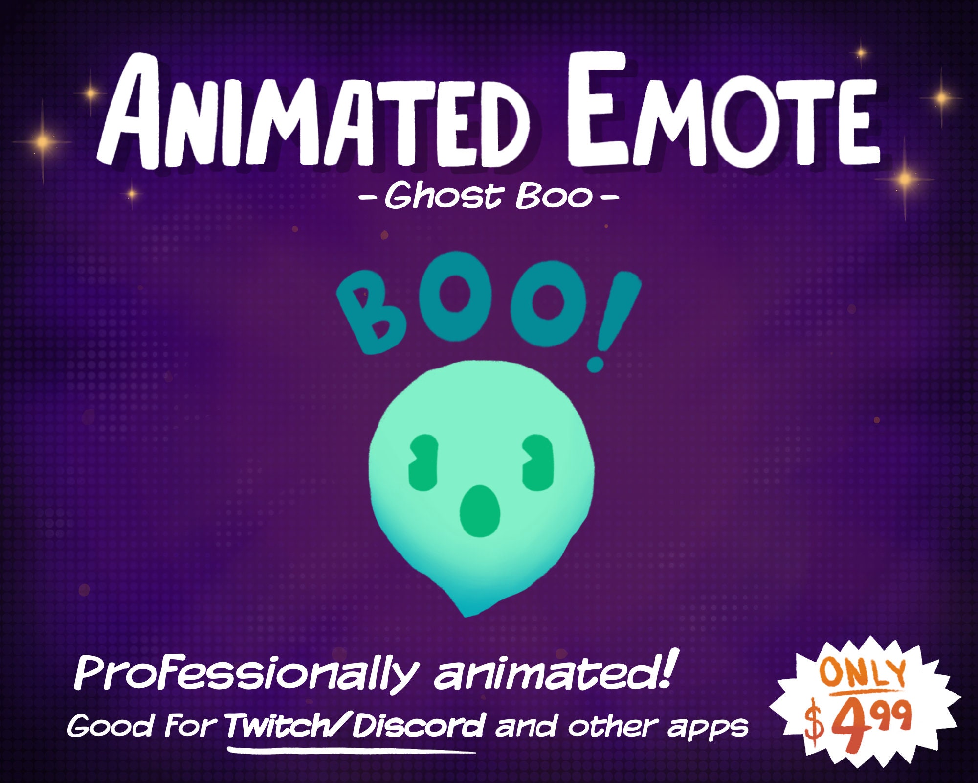 Animated Emote Ghost Boo Twitch and Discord - Etsy