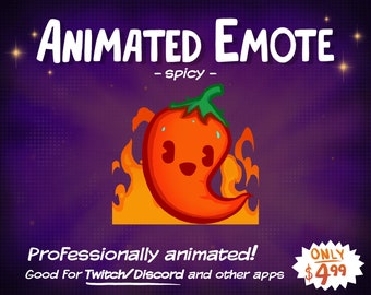 Animated Spicy Pepper Emote Twitch Emote Youtube Emote Discord Emote ...