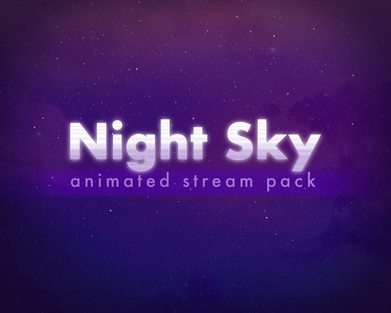 Night Sky Animated Stream Pack - Etsy