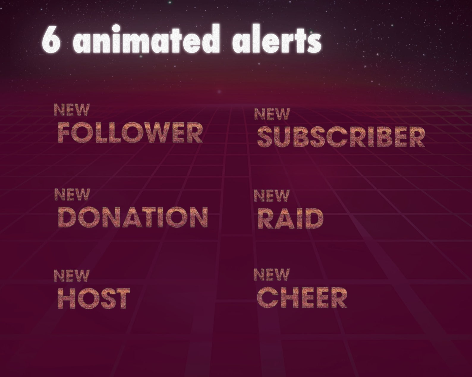 Retro Lofi Sunset Stream Package Animated Overlay, Screens, Panels ...