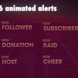 Retro Lofi Sunset Stream Package | Animated | Overlay, Screens, Panels ...