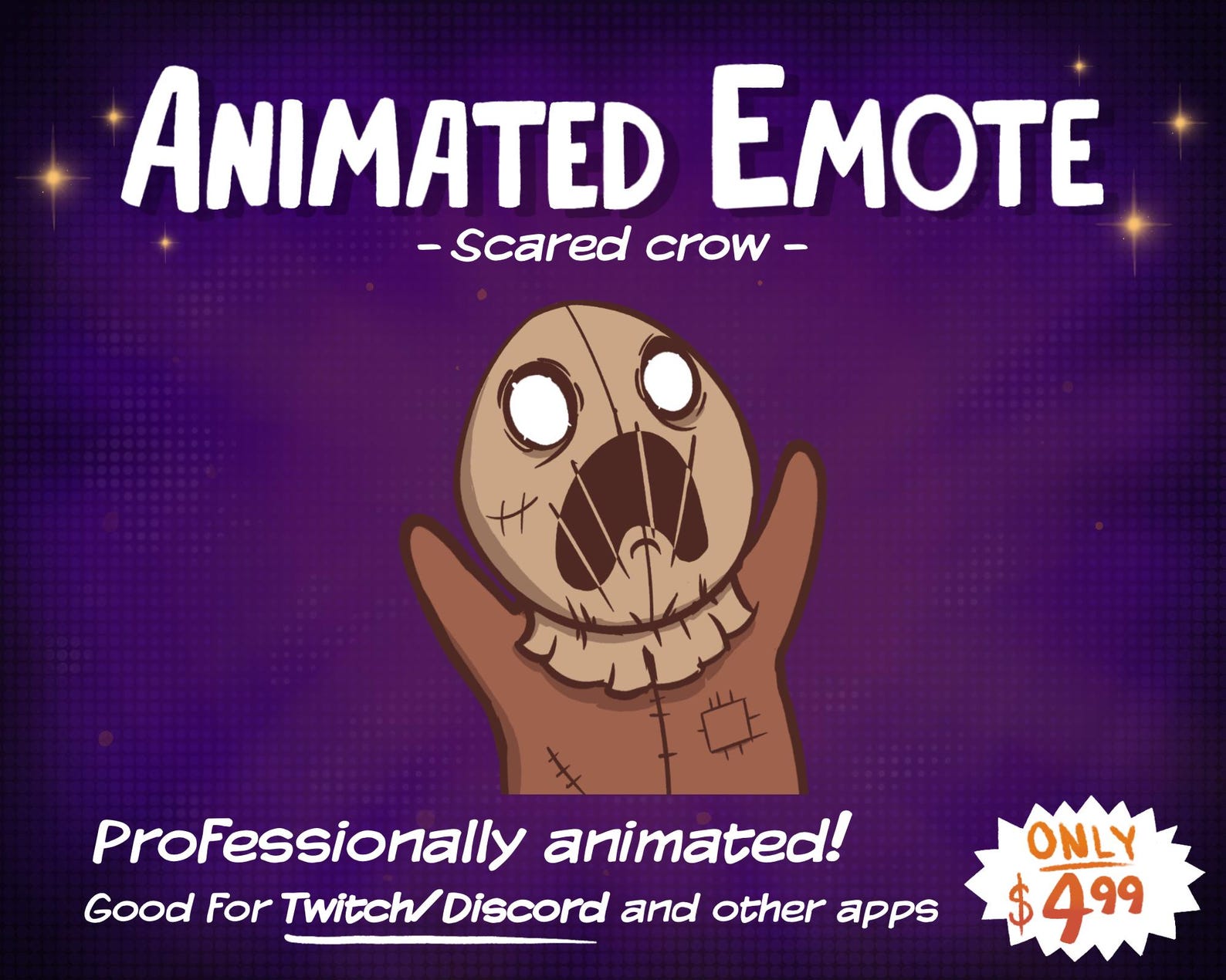 Animated Emote Scared Scream Twitch and Discord - Etsy