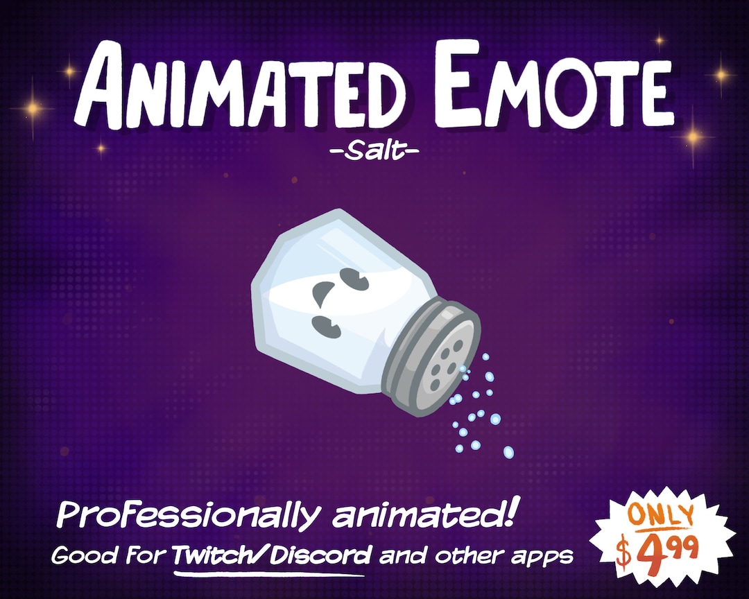 Animated Emote Salt Twitch and Discord - Etsy UK