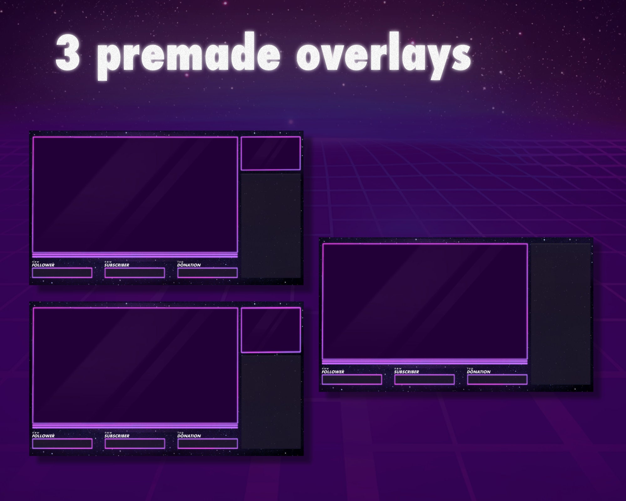 Retro VHS Stream Package | Animated | Overlay, Screens, Panels, Alerts ...