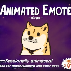 Animated Emote Doge Twitch and Discord - Etsy