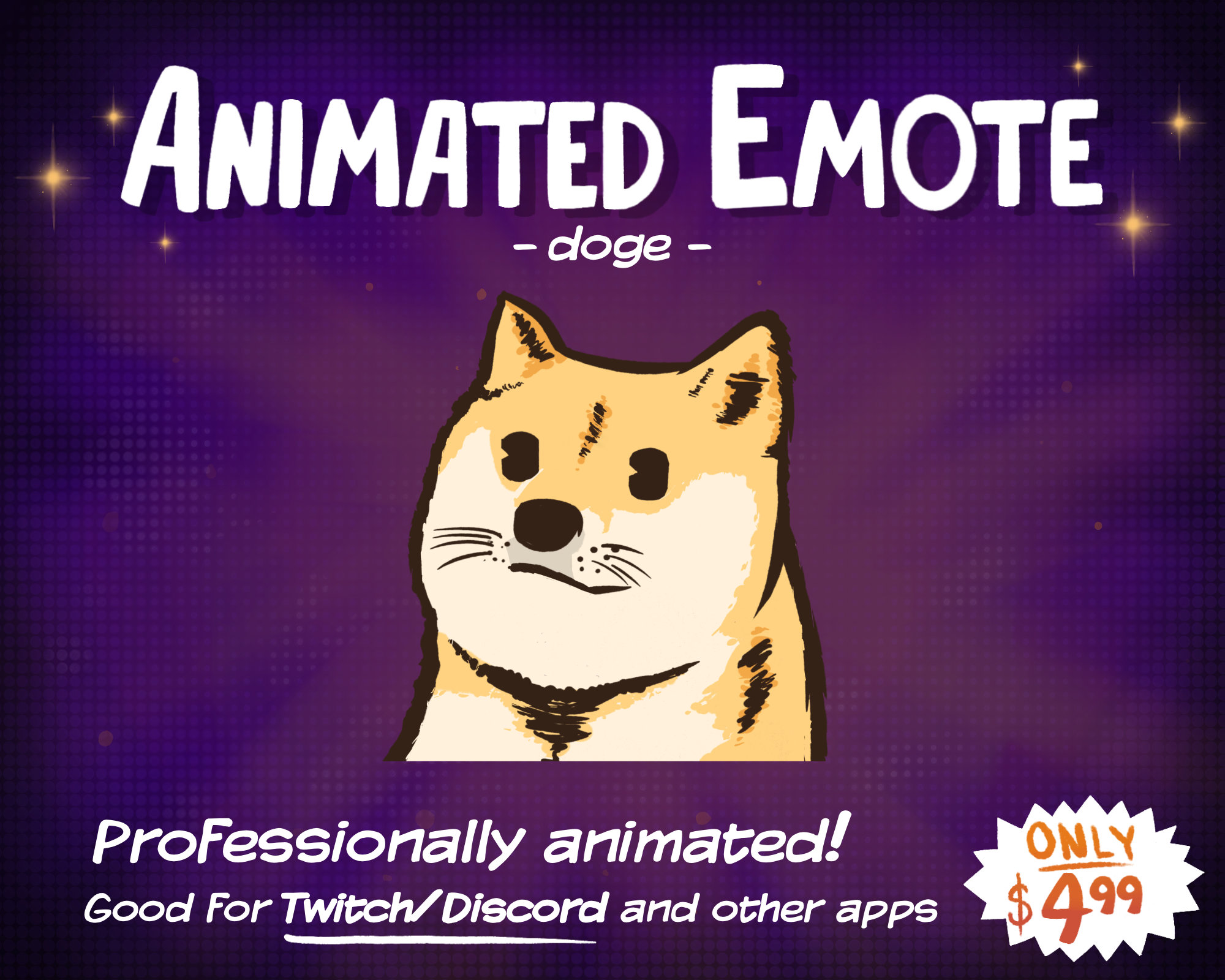 Animated Emote Doge Twitch and Discord - Etsy