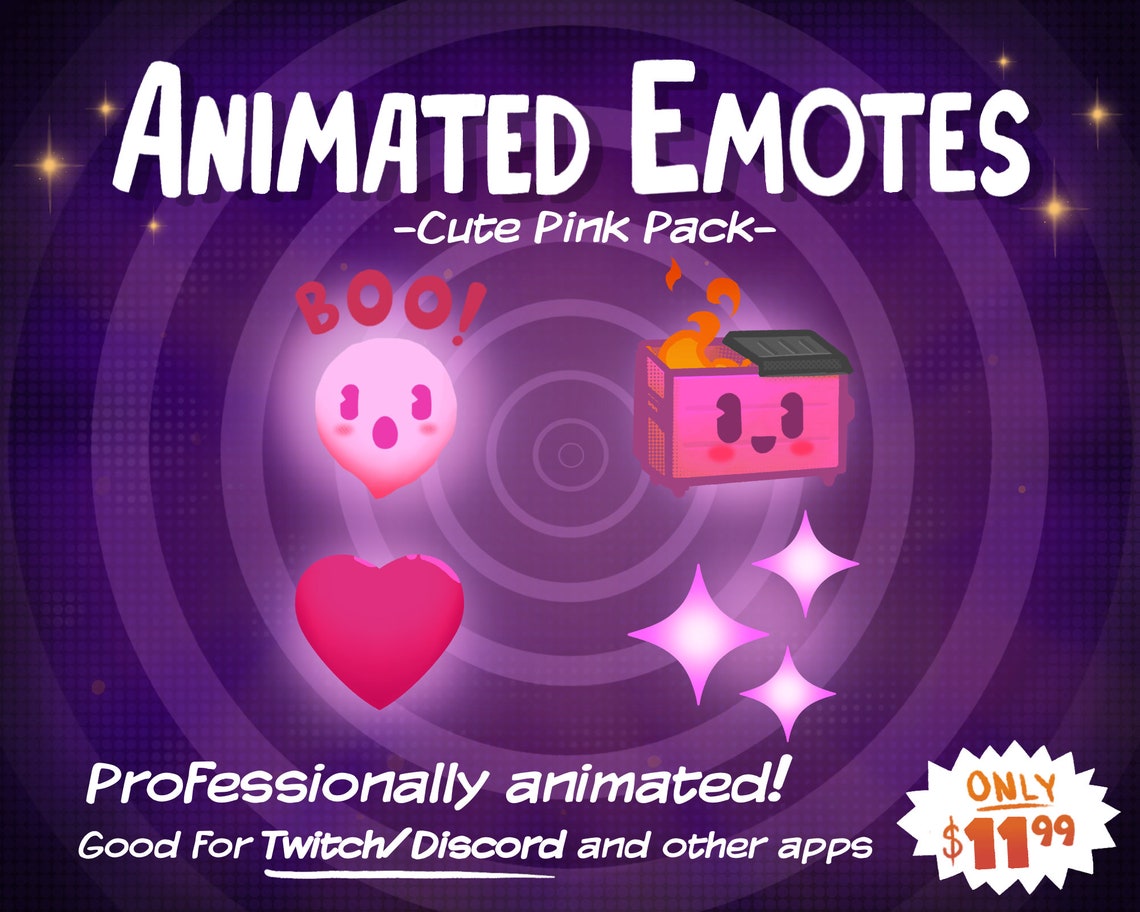 Animated Emotes Cute Pack Twitch and Discord - Etsy