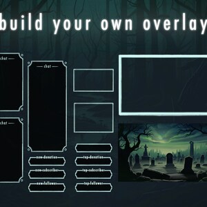 Spooky Graveyard Stream Package | Animated | Overlay, Screens, Panels ...