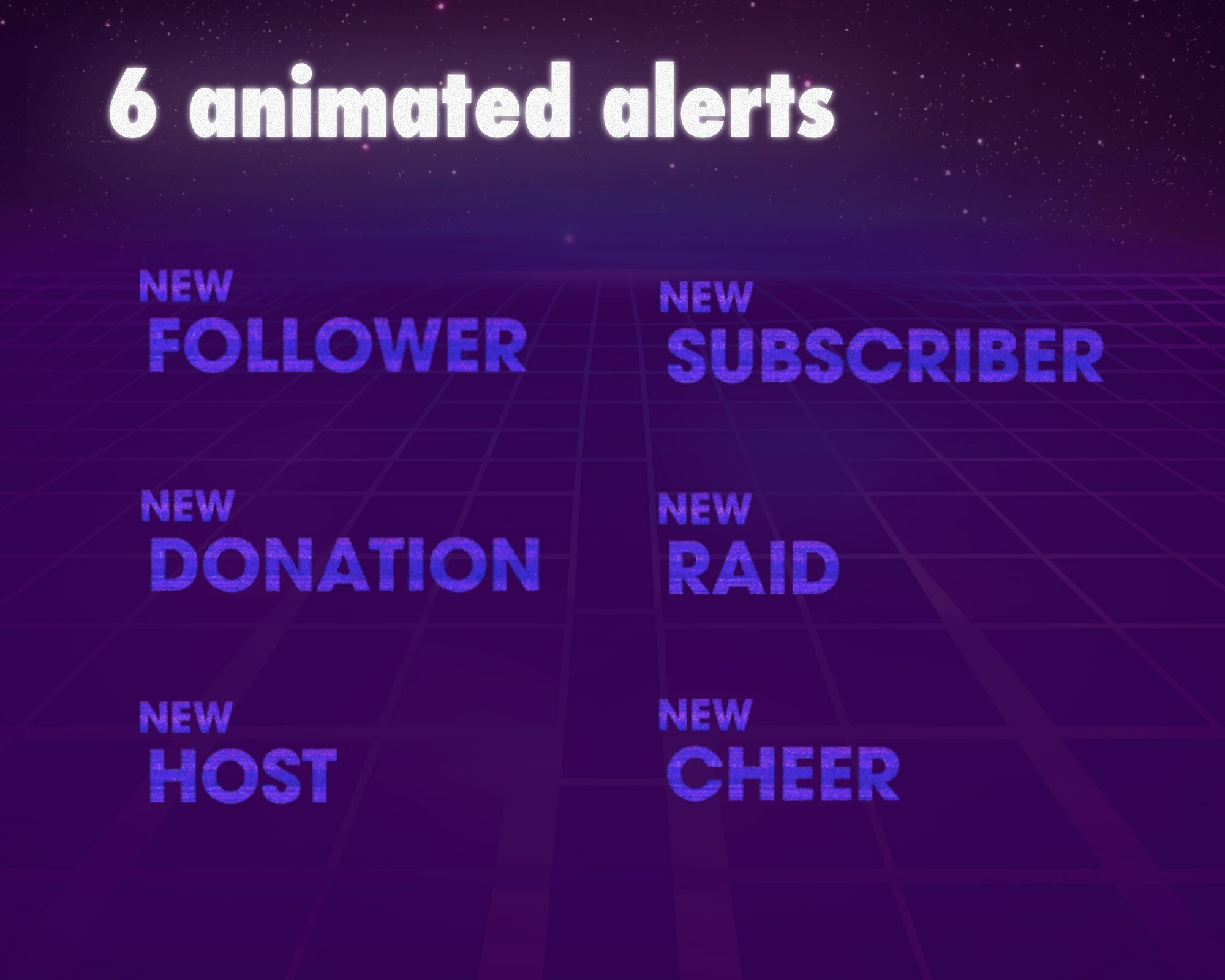Retro VHS Stream Package | Animated | Overlay, Screens, Panels, Alerts ...