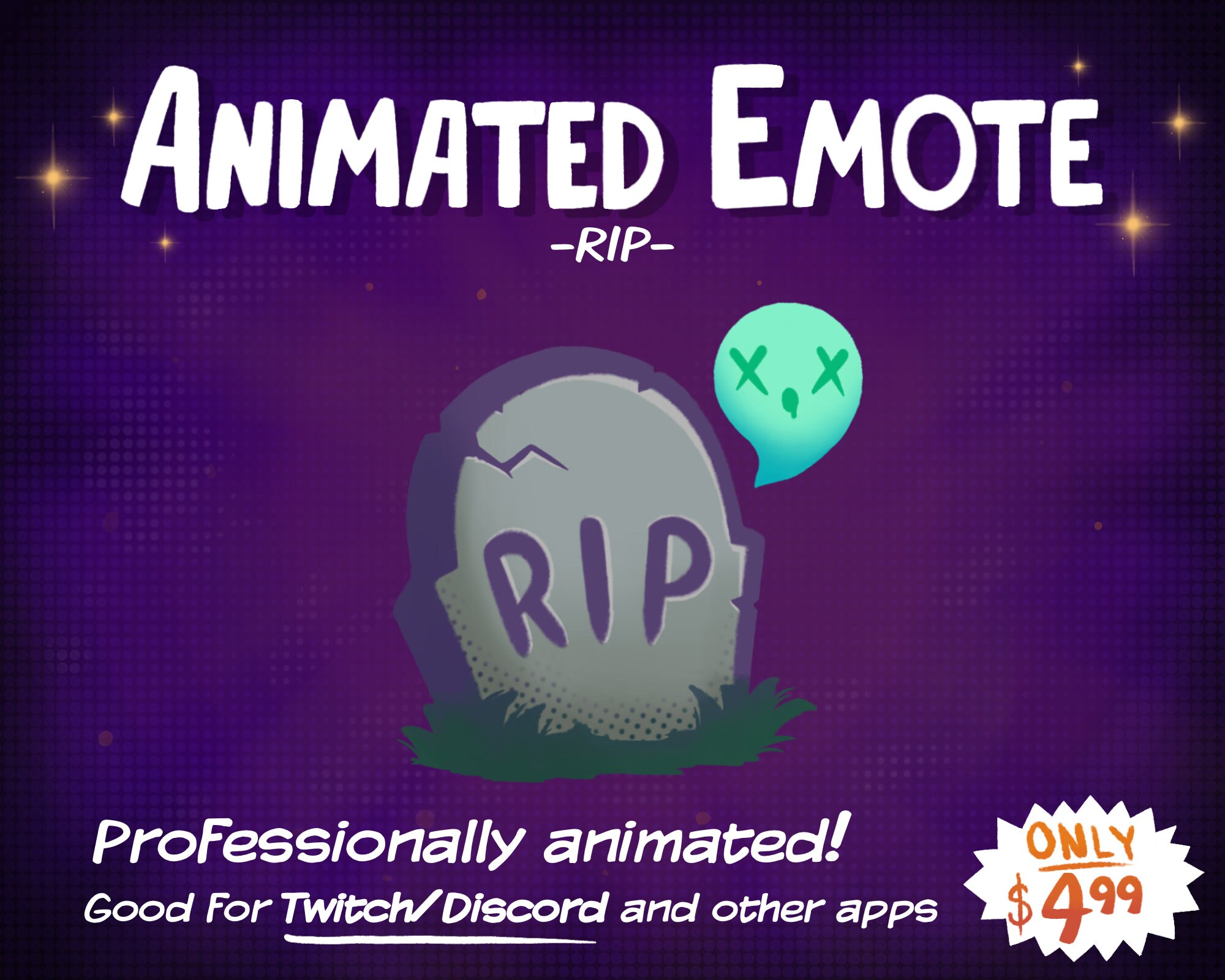 Animated Emote RIP Twitch and Discord | Etsy