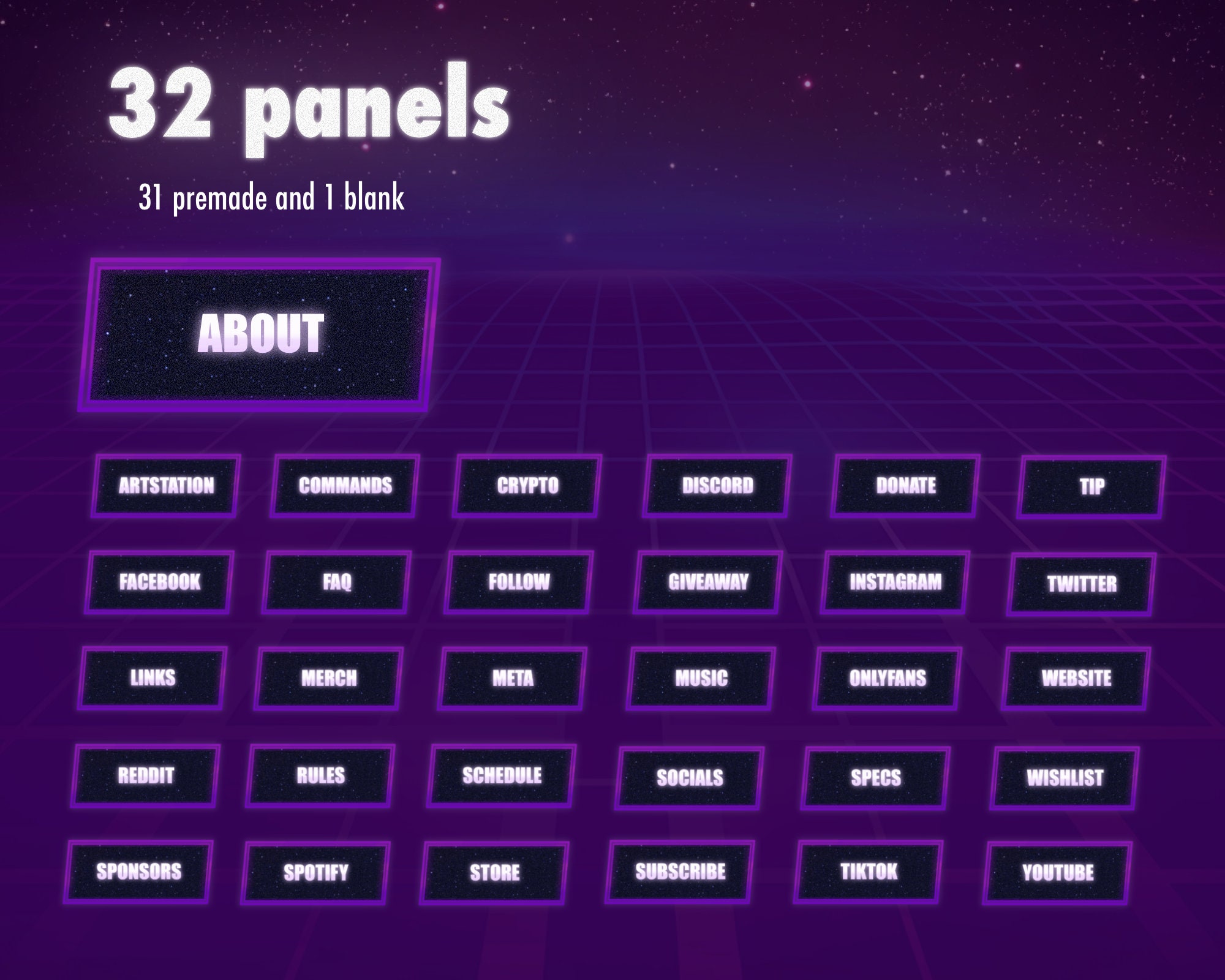 Retro VHS Stream Package | Animated | Overlay, Screens, Panels, Alerts ...