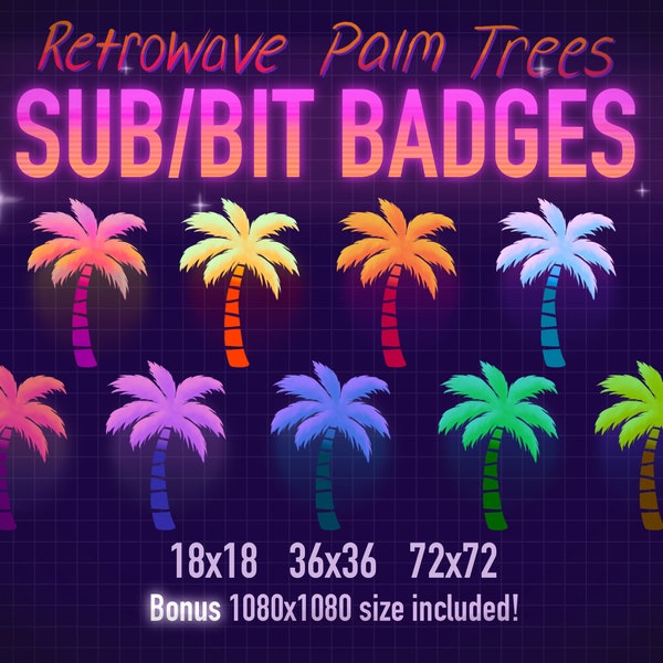 Palm Tree Twitch Badge - Etsy