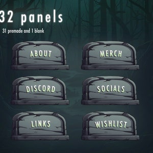 Spooky Graveyard Stream Package | Animated | Overlay, Screens, Panels ...