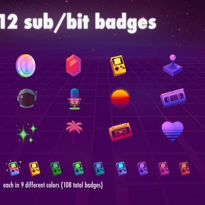 Retro Outrun Backdrop Stream Package | Animated | Overlay, Screens ...