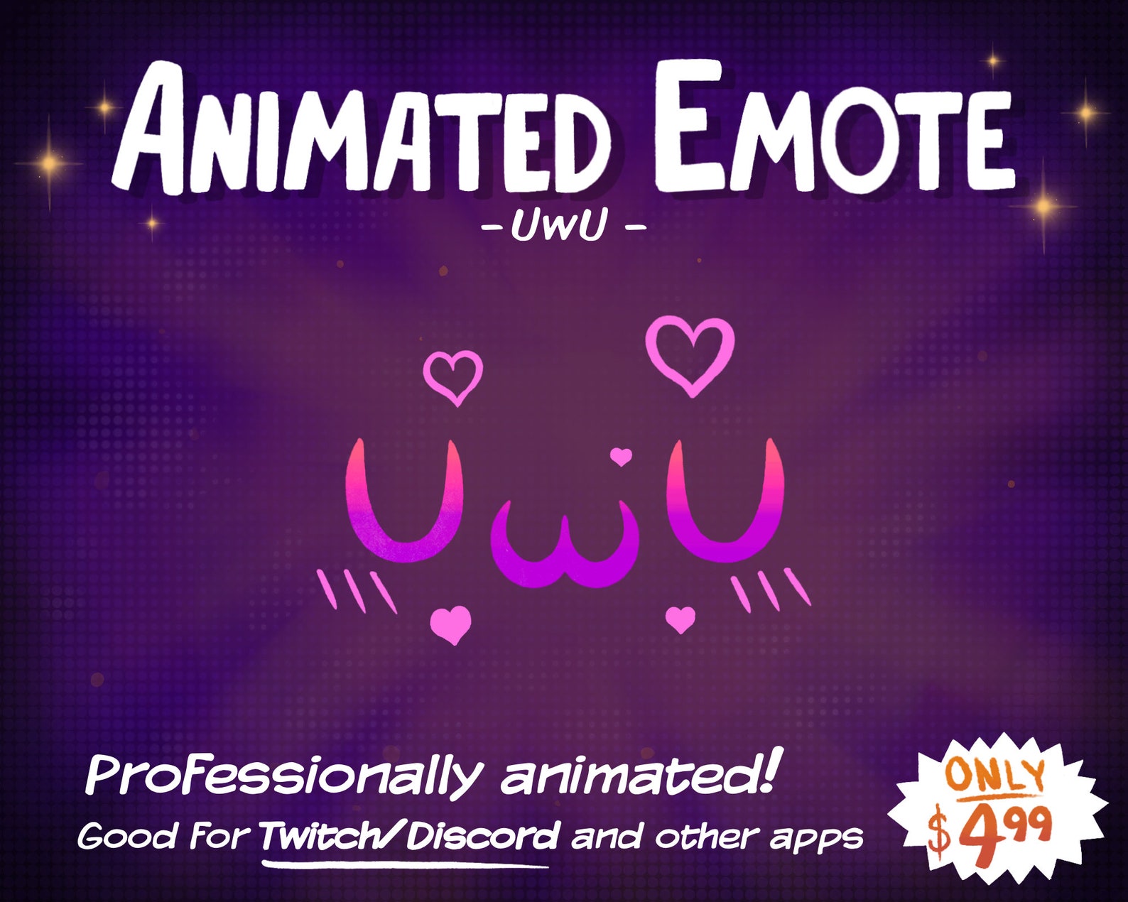 Animated Emote Uwu Twitch and Discord - Etsy
