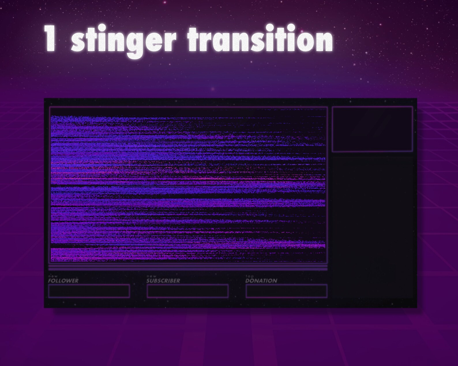 Retro Outrun Backdrop Stream Package Animated Overlay, Screens, Panels ...