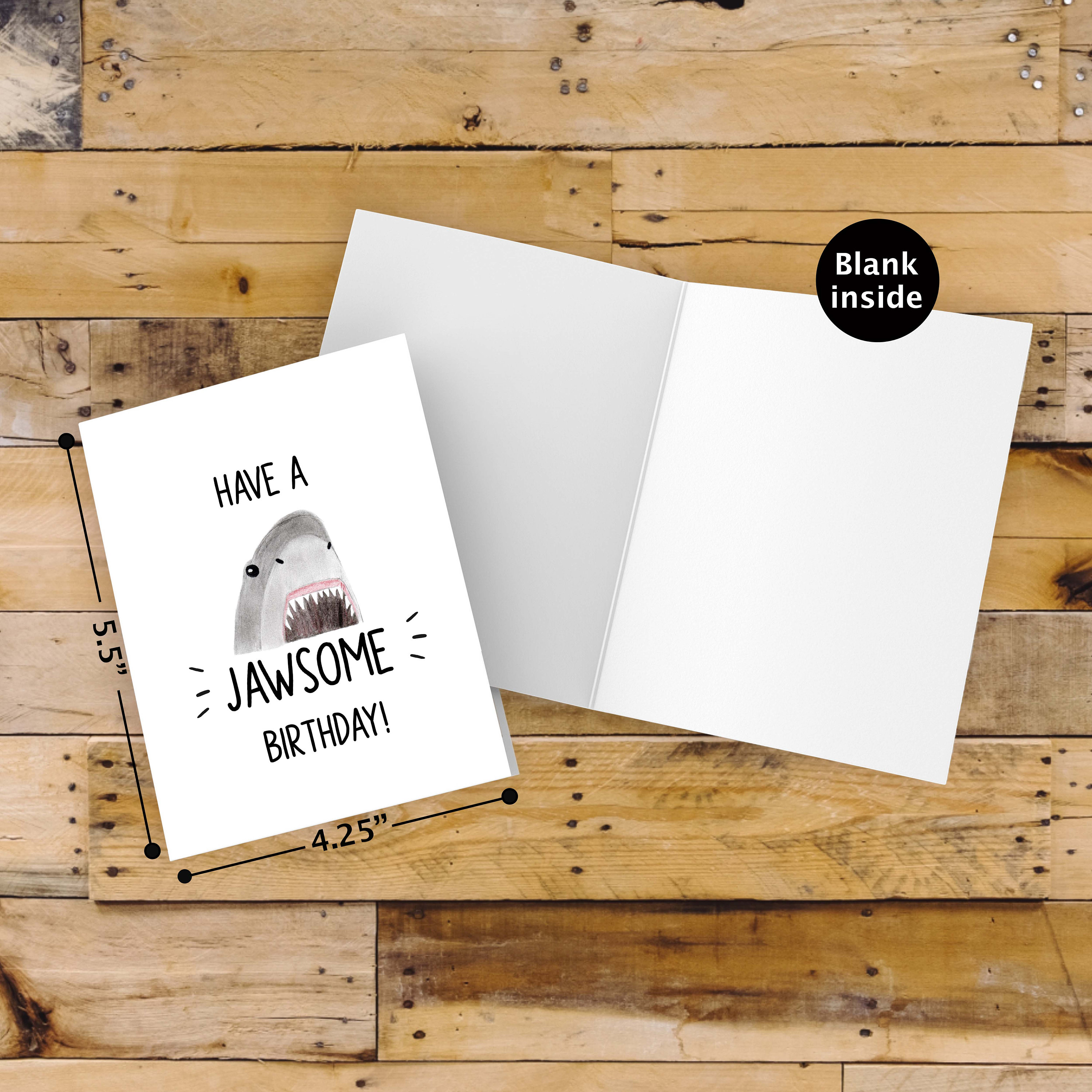 Funny Shark / Jaws Birthday Card Pun – Have a Jawsome Birthday! - Etsy