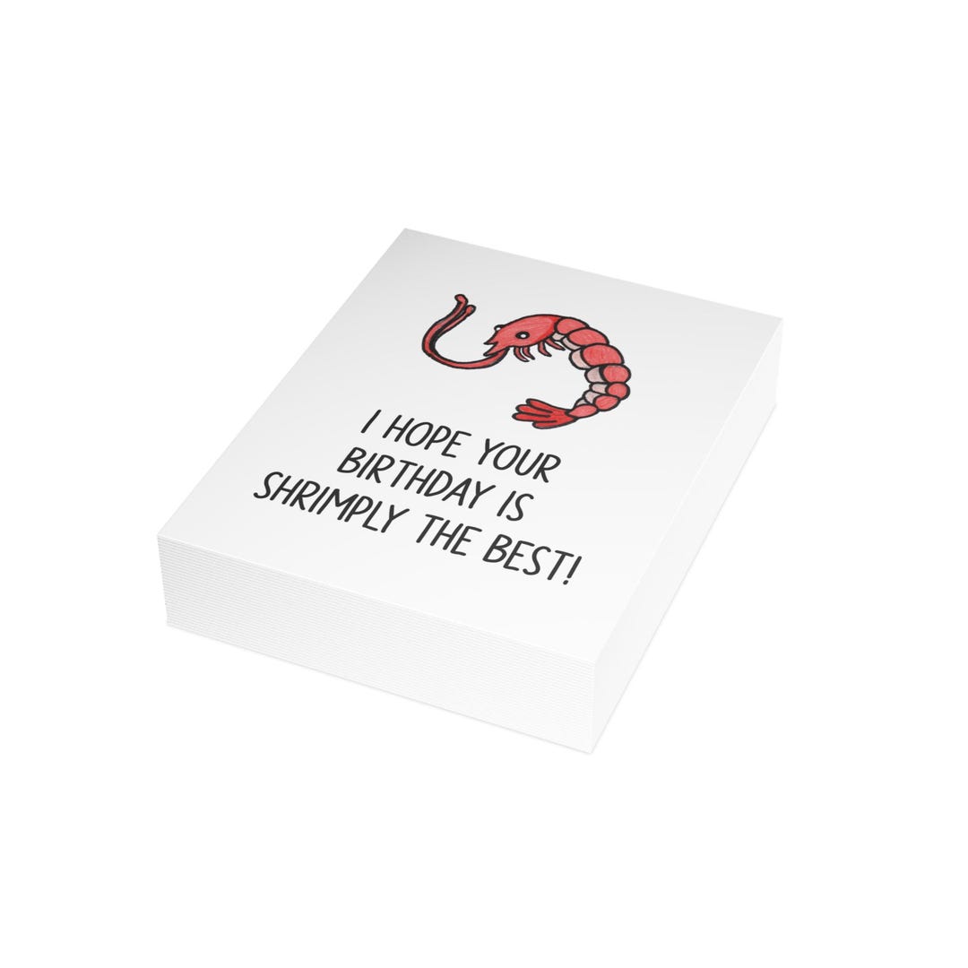 Bulk Shrimp Pun Birthday Card Set - Funny Seafood Greeting Cards ...