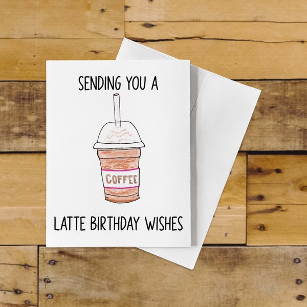 Coffee Birthday Card - Etsy