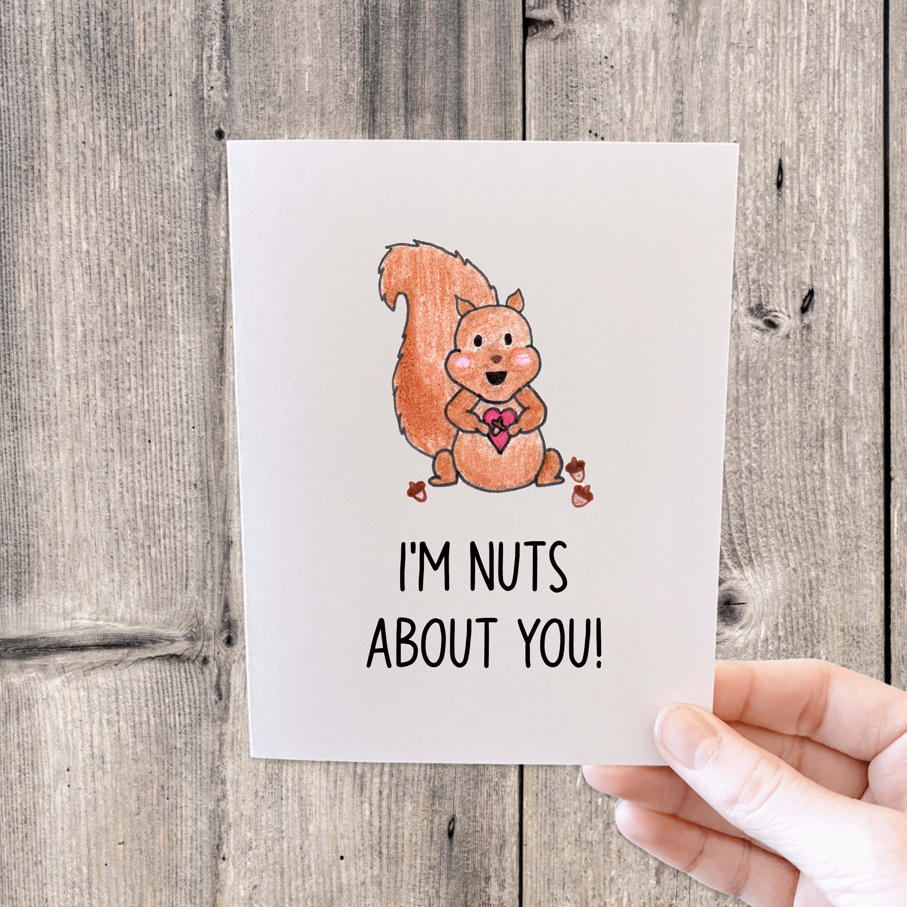 Cute Nuts About You Anniversary / Valentines Day Card Pun - Etsy