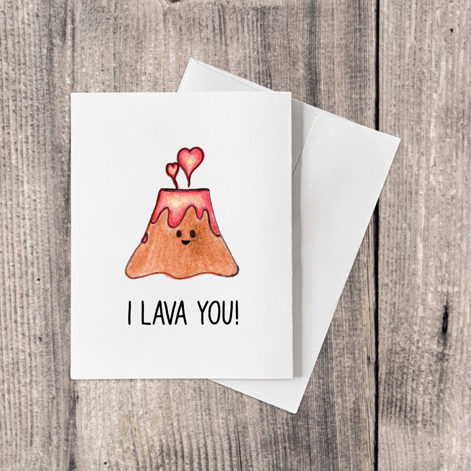 Cute Lava Anniversary / Valentines Day Card Pun I Lava You - Etsy