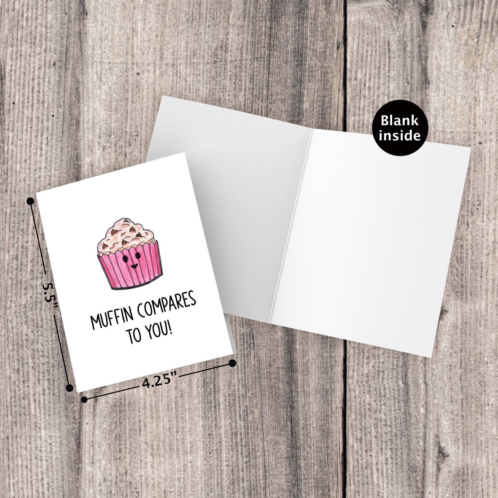 Cute Muffin Anniversary / Valentine’s Day Card Pun – Muffin Compares to ...