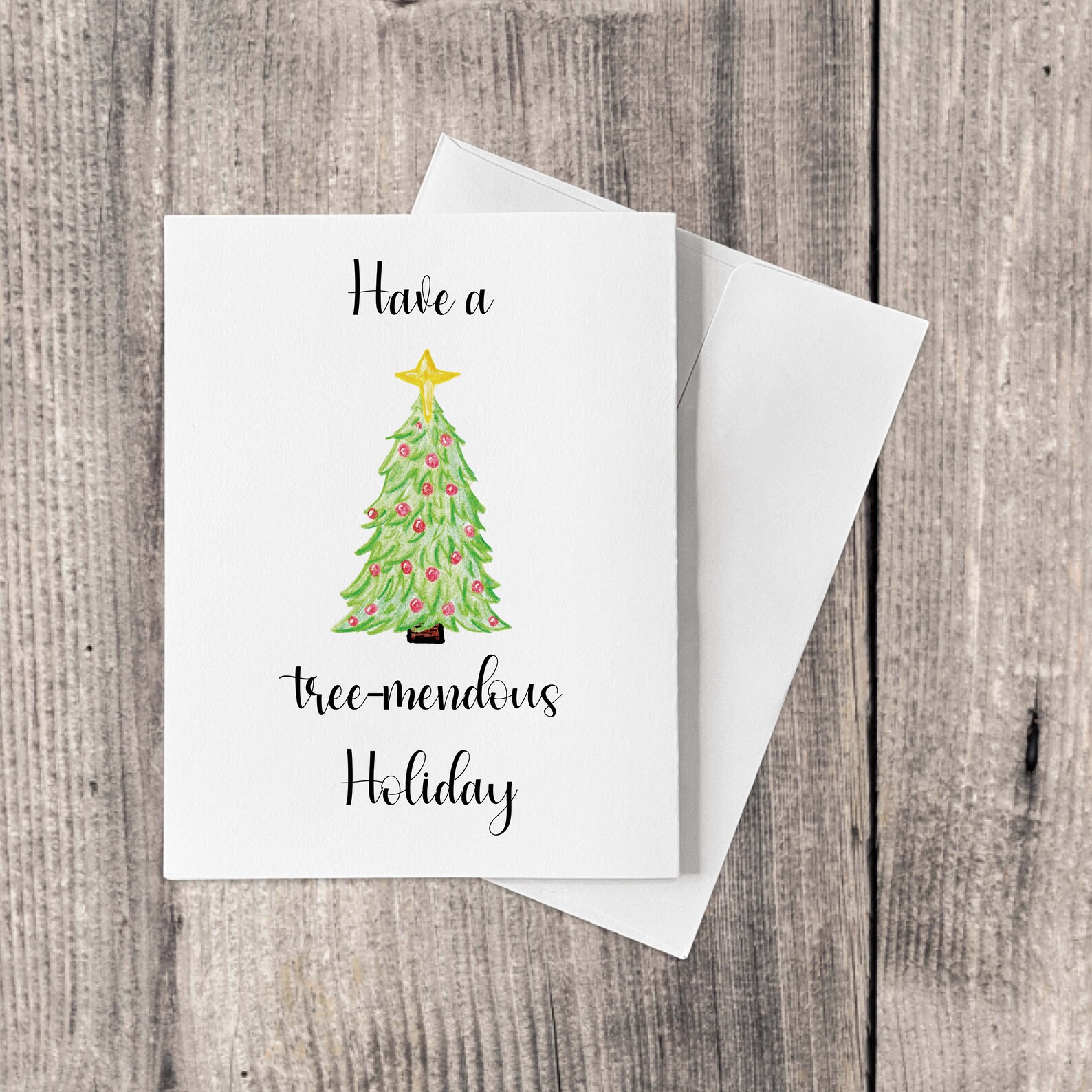Hand Drawn Funny Holiday Card Puns (10 Pack of Holiday Cards, Holiday ...